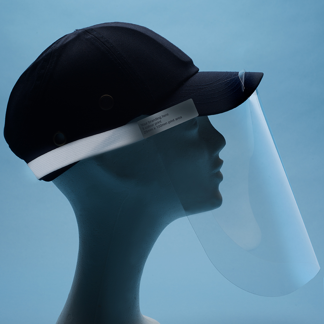 PPE Disposable face shield for Baseball Caps | Tecman